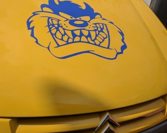 Taz Monster Car Bonnet Side Sticker Decal Wall Art Decal Vinyl | Etsy