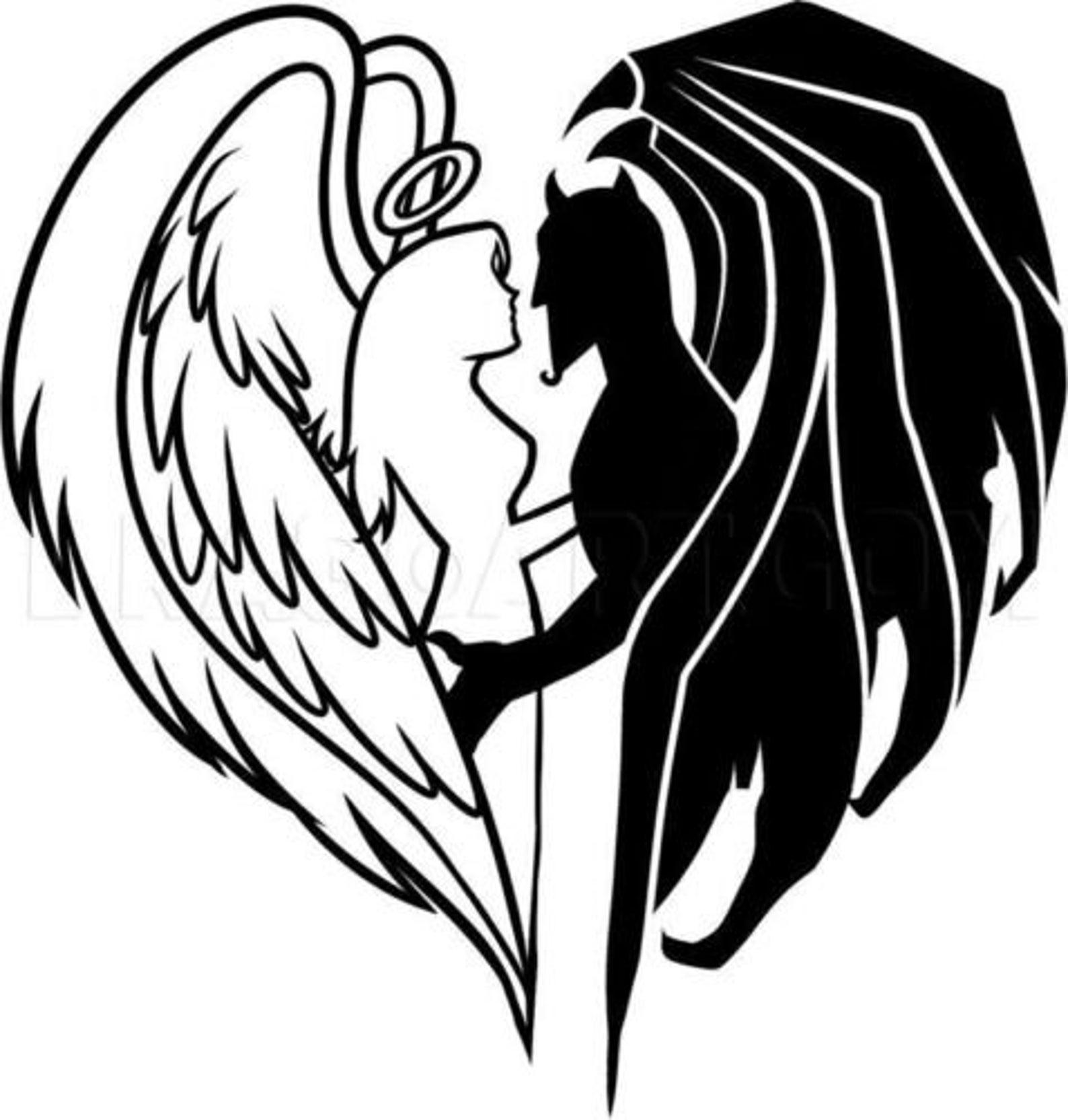 Devil Angel Wall Art Decal Car Van Bonnet Vinyl Side Sticker Hood Vinyl ...