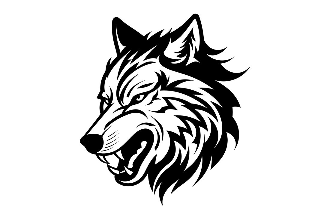 Wolf Head Car Van Bonnet Vinyl Side Sticker Wall Art Hood Vinyl Graphic ...