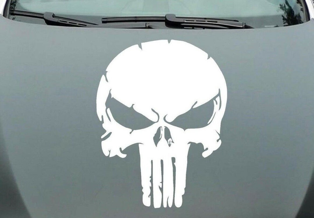 Large Punisher Skull Van Car Bonnet Side Sticker Decal Graphic Wall Art Van Lorry Door Decor Etsy