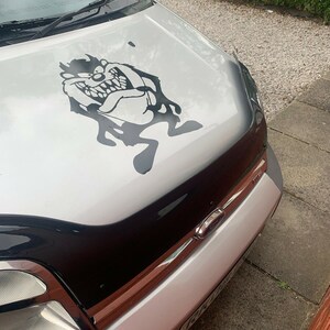 Taz Monster Car Bonnet Side Sticker Decal Wall Art Decal Vinyl Graphic ...