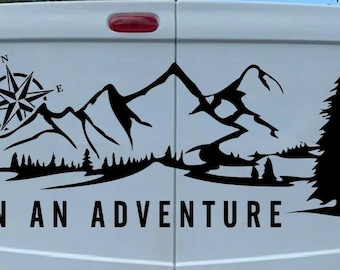 Mountain Compass Car Bonnet Side Sticker Vinyl Graphic off Road ...