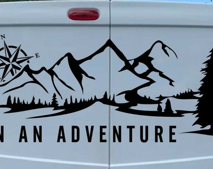 Mountain Compass Car Bonnet Side Sticker Vinyl Graphic off Road ...