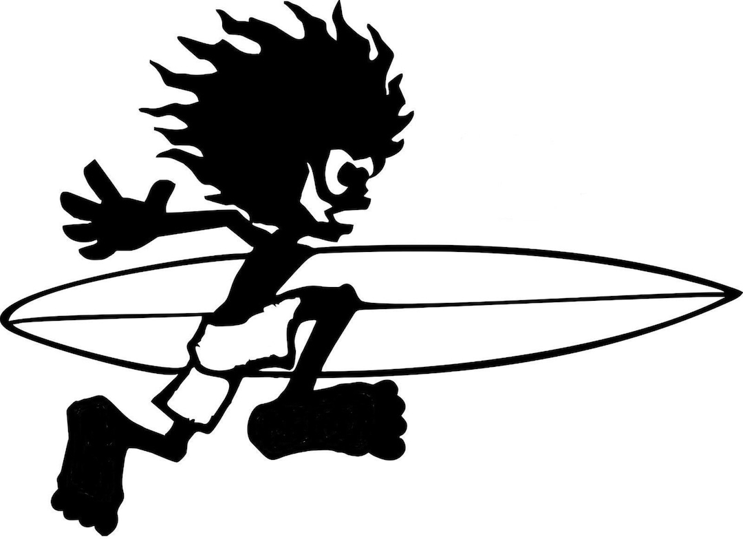 Surf Decal Funny Surfs up Car Bonnet Side Sticker Decal Camper Van Vw ...