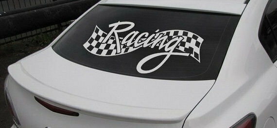 Large 23 X 12 Inch Rally Racing Flag Vinyl Car Bonnet Side | Etsy