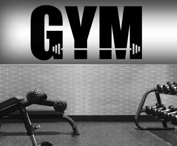 Gym Vinyl Sticker Decal Sign Wall Art Graphic Shop Window | Etsy