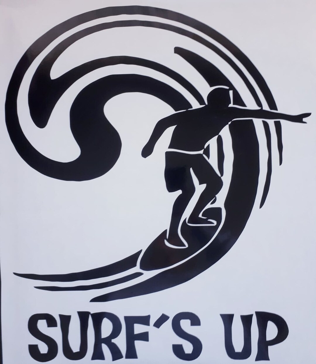 Surf Decal Funny Surfs up Car Bonnet Side Sticker Decal Camper Van Vw ...