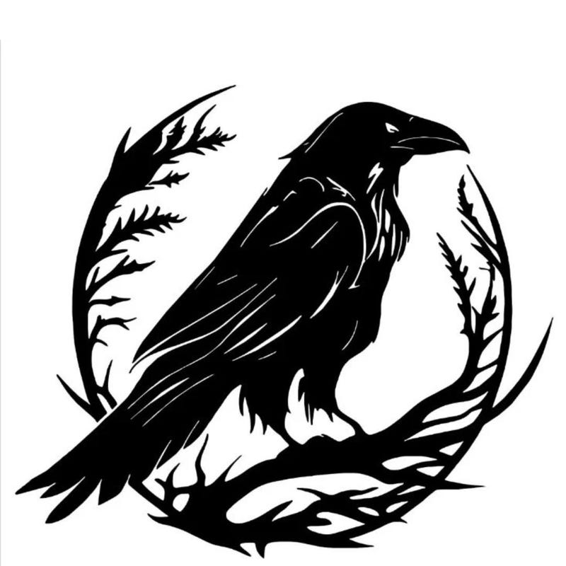 Raven Viking Vinyl Decal - Etsy UK