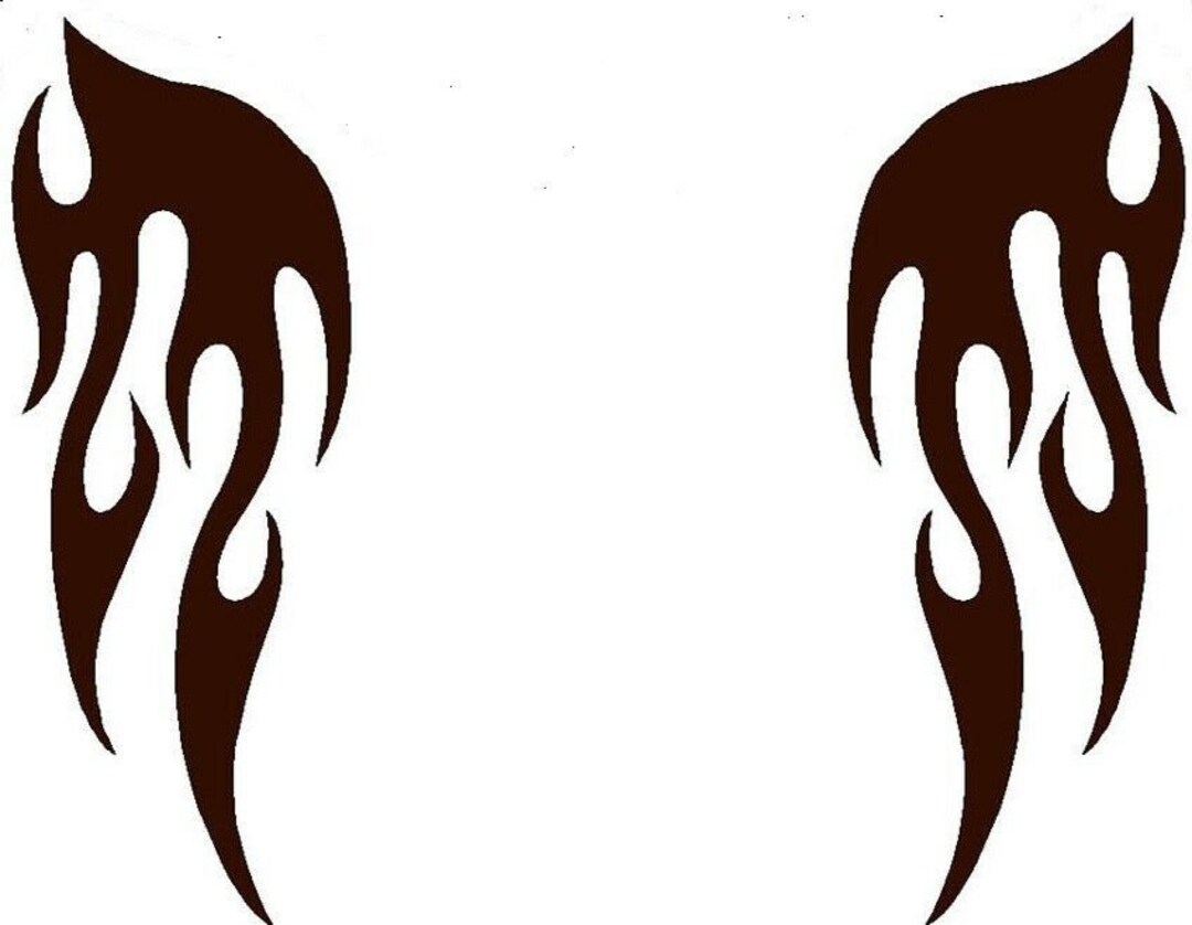 Car Bonnet Decal Flames Van Bonnet or Left Right Side Vinyl Sticker ...