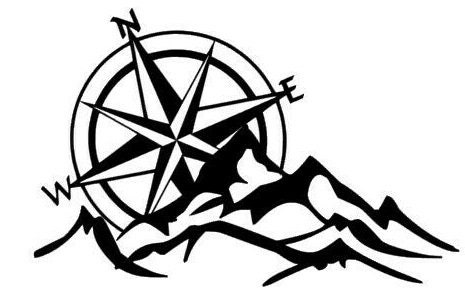 Mountain Compass Car Bonnet Side Sticker Vinyl Graphic off Road ...