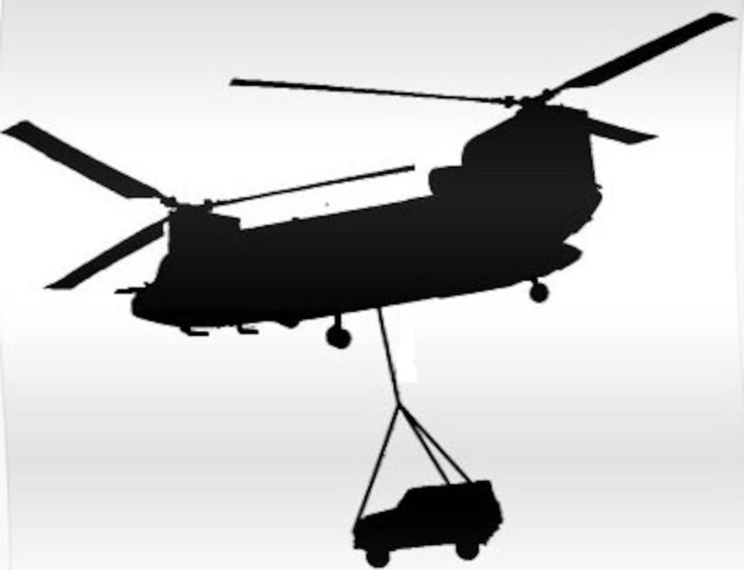 Chinook Helicopter Vinyl Decal Wall Art Sticker Graphic Transporting ...