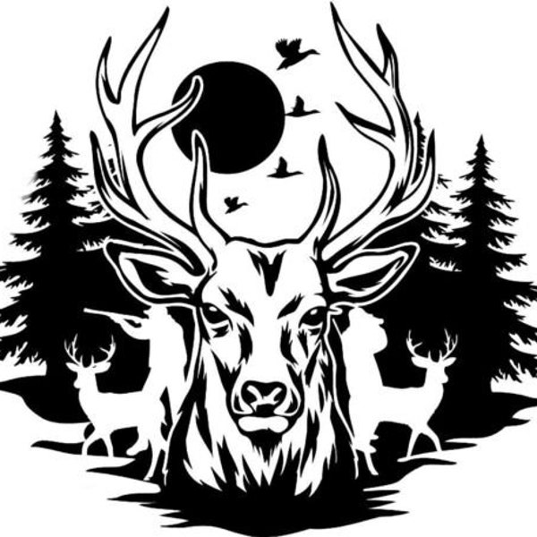 Deer Vinyl Wall - Etsy