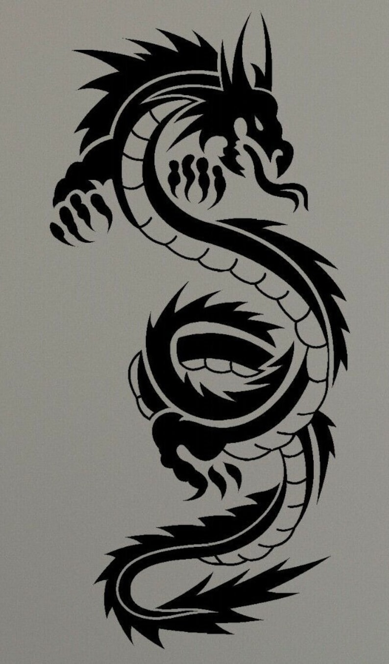 Dragon Decal Sticker Vinyl Car Bonnet Side Sticker Decal Wall Art ...