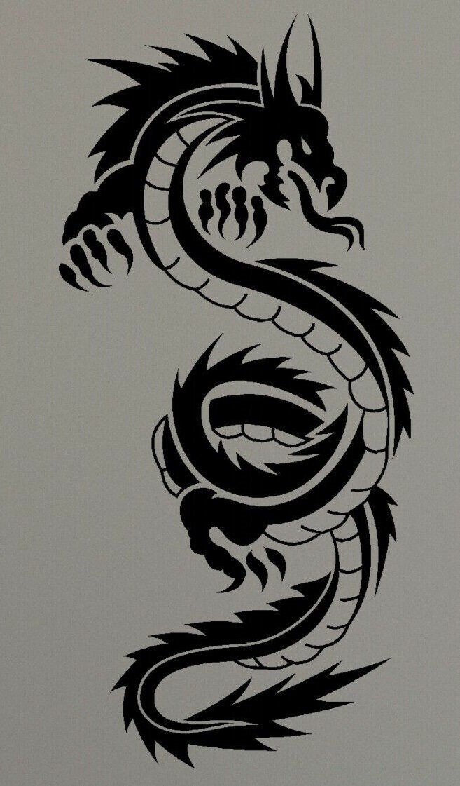 Dragon Decal Sticker Vinyl Car Bonnet Side Sticker Decal Wall Art ...