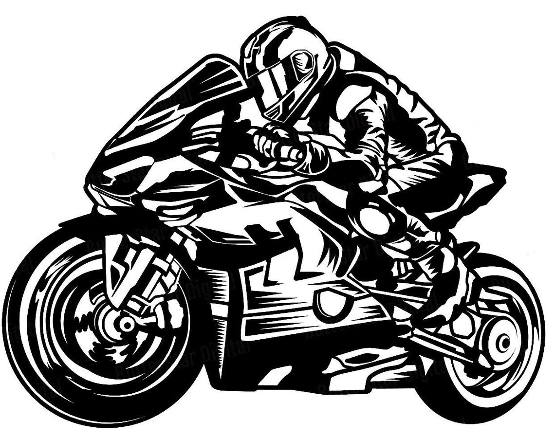 Motorbike Racing Tt Vinyl Decal Decor Car Van Bonnet Vinyl Side Sticker ...