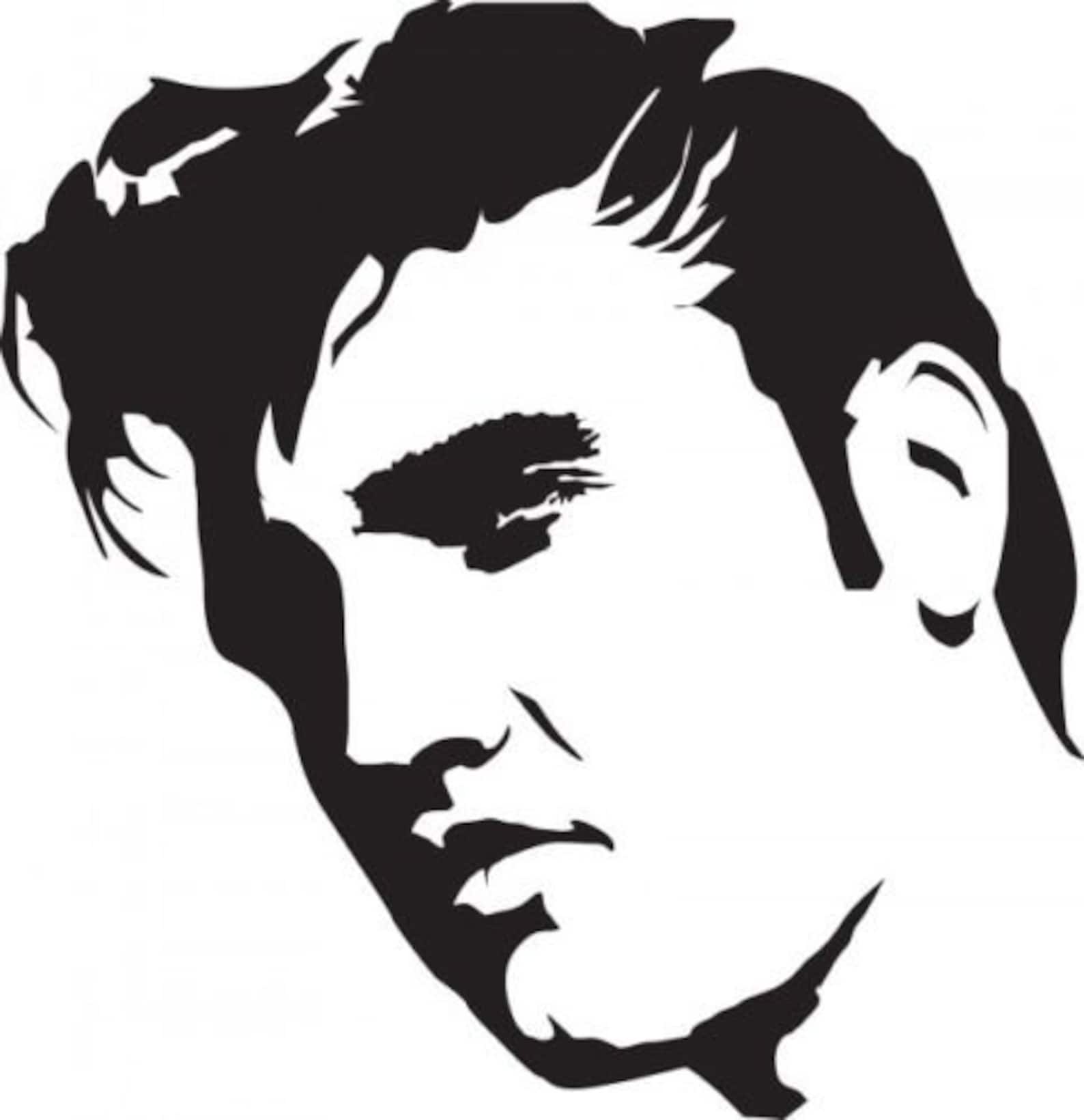 Large 21 X18 Elvis Presley Sticker Decal Vinyl Wall Art Window Disco ...