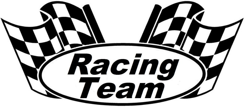 Car Van Racing Team Decal Sign Graphic Vinyl Sticker Race Flags ...