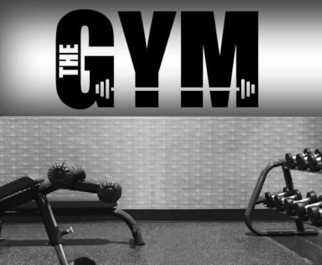 Large 30 X 16 Inch the Gym Vinyl Sticker Decal Wall Art Graphic Shop ...