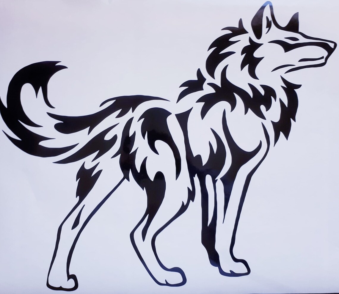 Wolf Decal Car Sticker Bonnet Side Sticker Van Boat Vinyl Graphic Decal ...