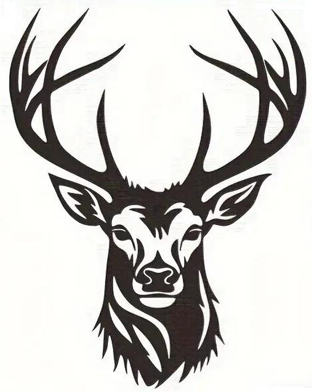 Stag Deer Head Decal Car Camper Van Bonnet Vinyl Side Sticker Wall Art ...
