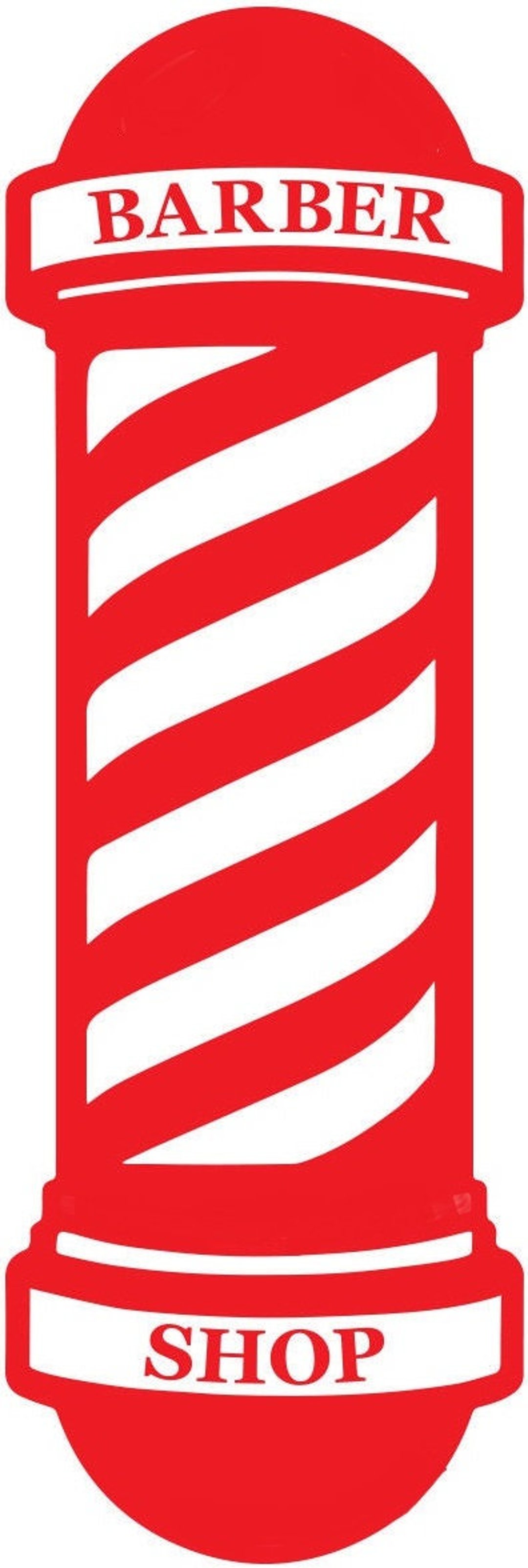 Barbers Shop Barber Pole Wall Art Decal Window Vinyl Graphic Sticker ...