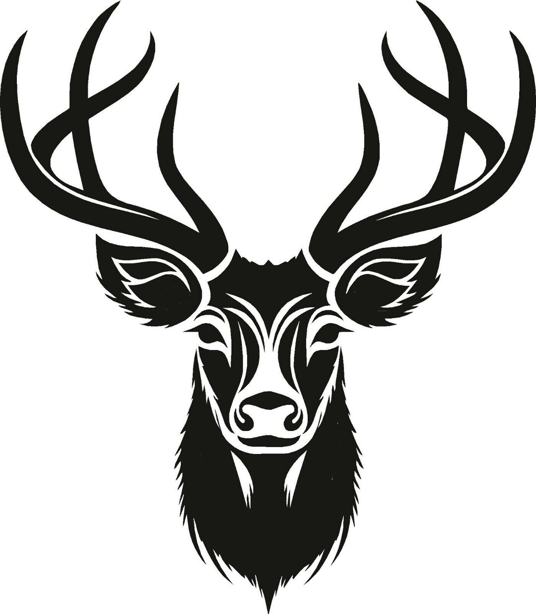 Stag Deer Head Decal Car Van Bonnet Vinyl Side Sticker Wall Art Hood ...