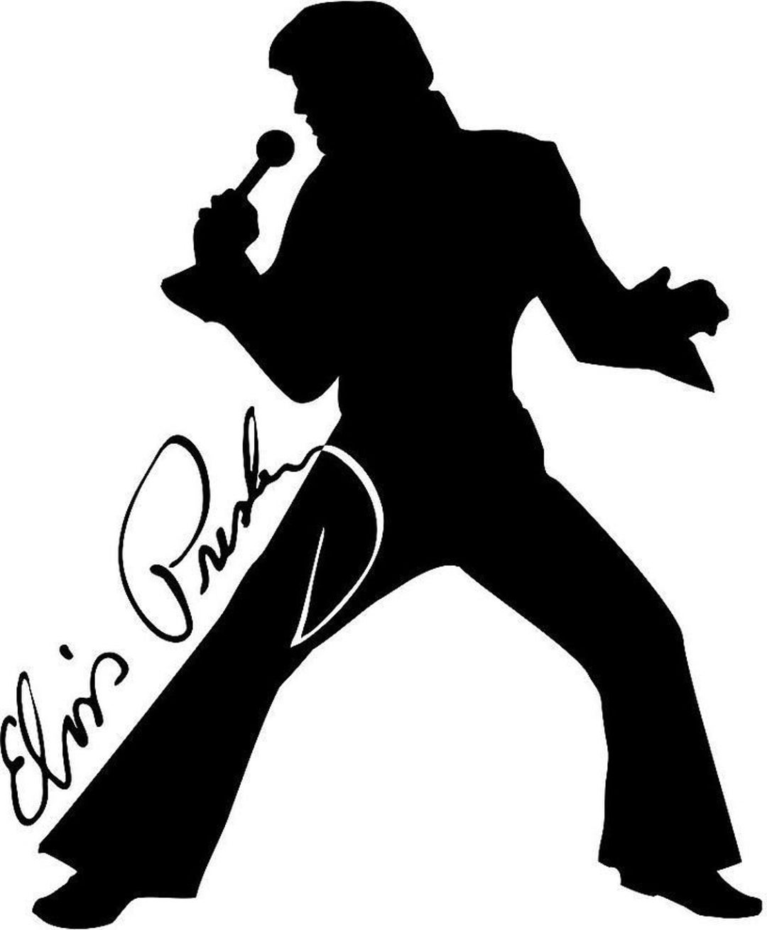 Large 23 X18 Elvis Presley Sticker Decal Vinyl Wall Art Window Disco ...