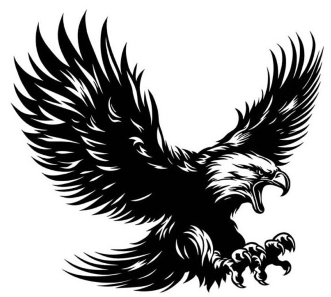 Hawk Eagle Attack Wall Art Decal Car Van Bonnet Vinyl Side Sticker Hood ...