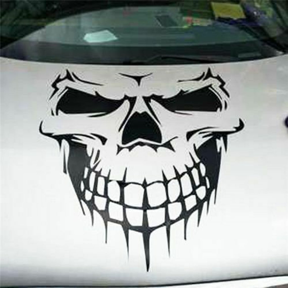 Skull Decal Car Bonnet Side Sticker Decal Wall Art Decal Vinyl Graphic ...
