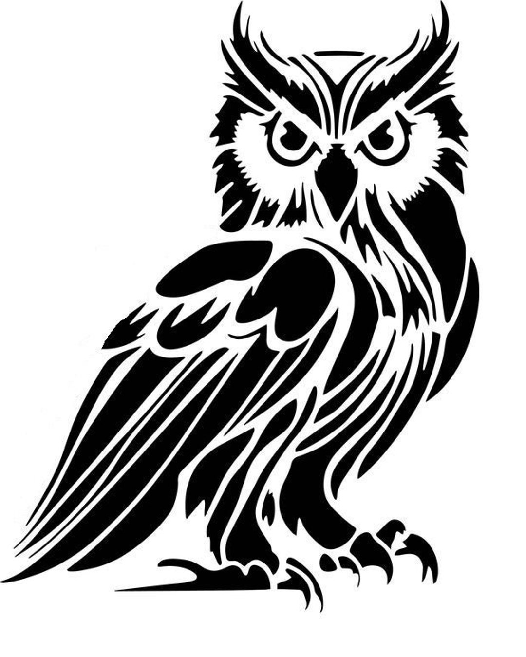 Owl Vinyl Decal Decor Car Van Bonnet Vinyl Side Sticker Hood Vinyl ...