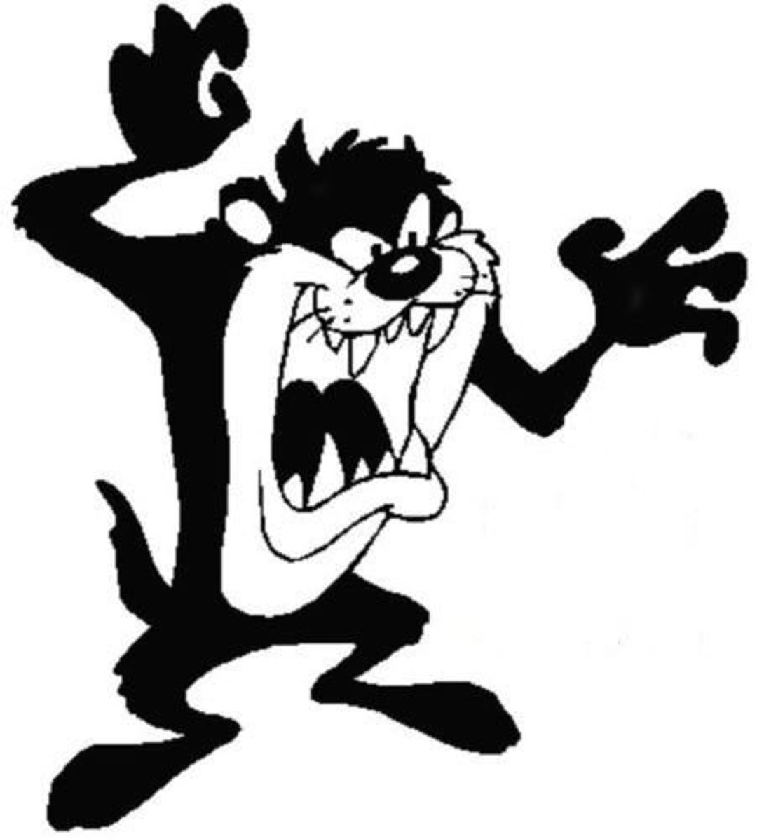 Taz Monster Car Bonnet Side Sticker Decal Wall Art Decal Vinyl Graphic ...