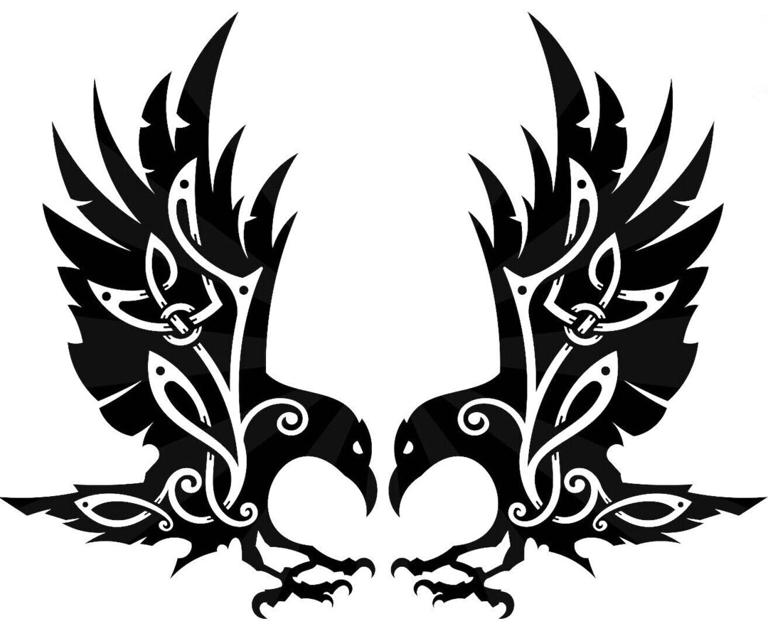 Raven Tribal Decal Eagle Attack Wall Art Decal Car Van Bonnet Vinyl ...