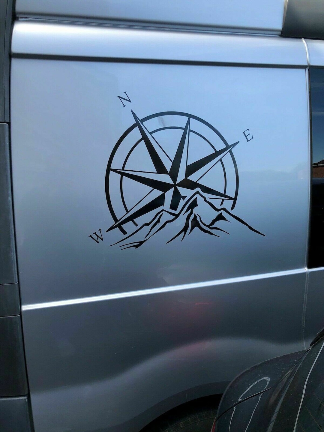 LARGE 23" Mountain Compass Car Bonnet Side Sticker Vinyl Graphic off ...