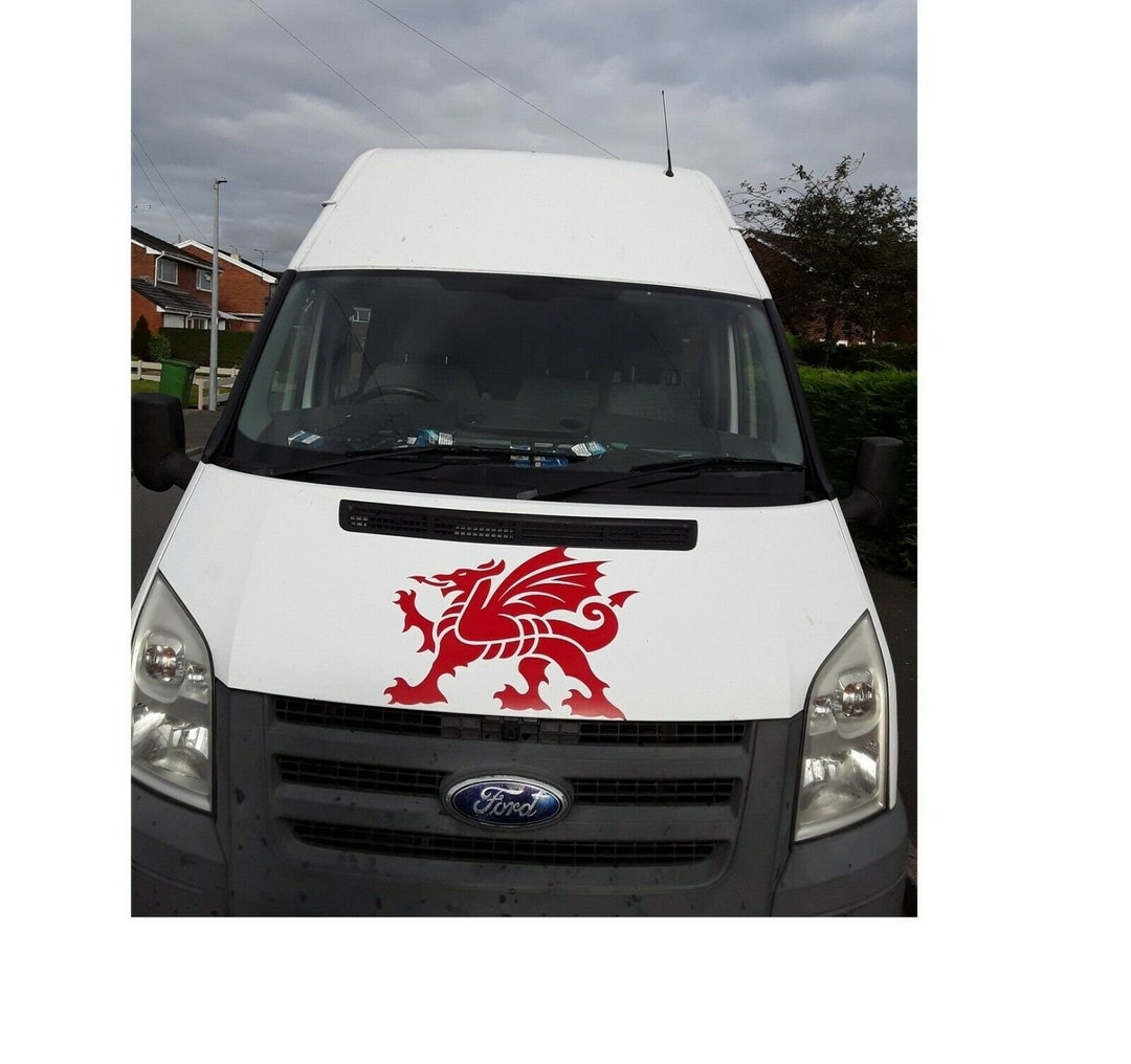 Large 23 X 16 Welsh Dragon Wales Vinyl Car Bonnet Side Sticker Decal ...