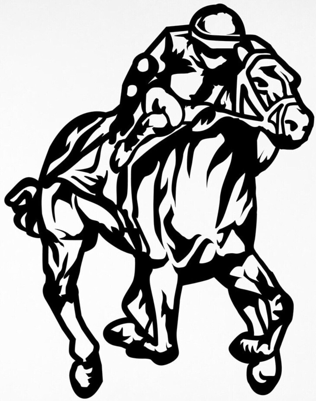 Race Horse Jockey Racing Decal Sticker Car Van Bonnet Vinyl Side ...