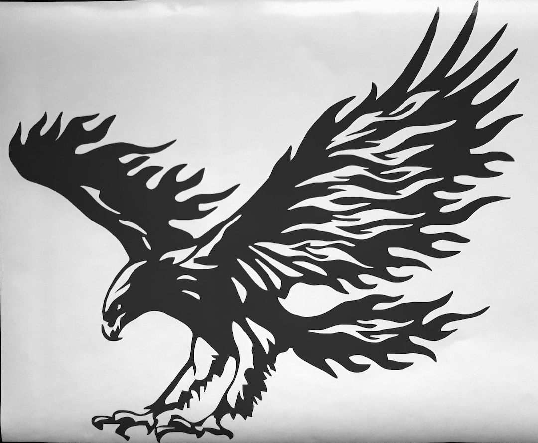 Hawk Eagle Attack Wall Art Decal Car Van Bonnet Vinyl Side Sticker Hood ...