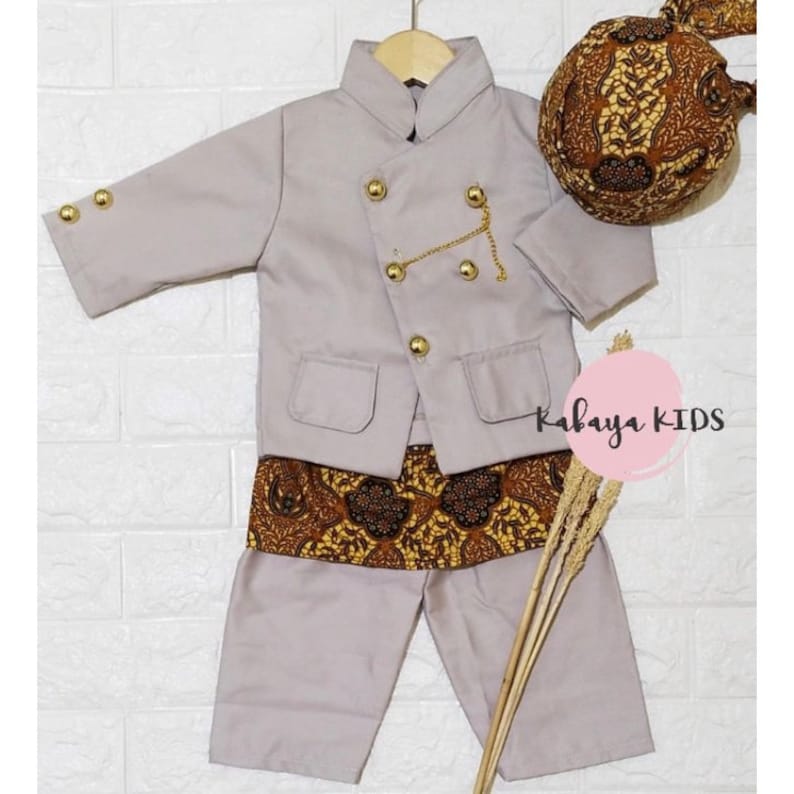 Batik Beskap: Organic Cotton Javanese Traditional Clothes for Boys - Etsy