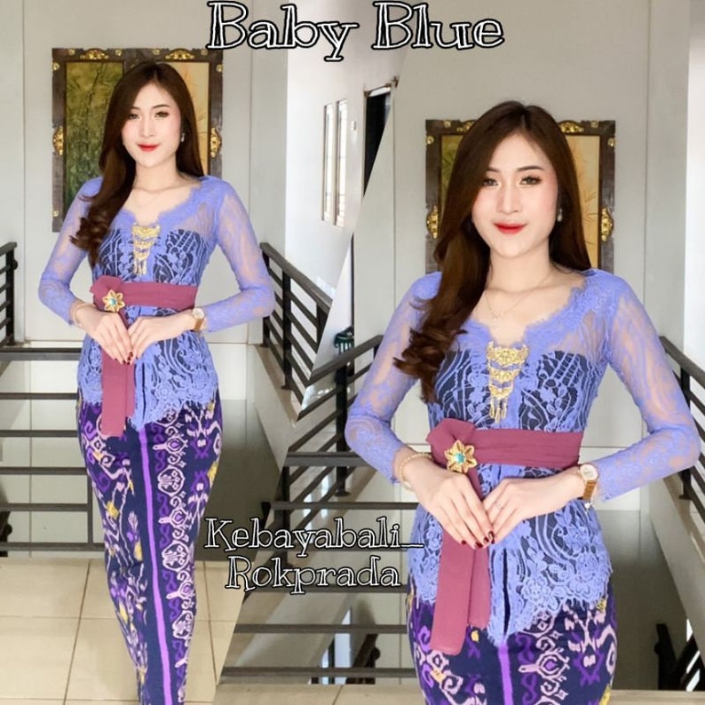 Kebaya Dress Complete Set for Weddings or Formal Event Made of Brocade ...