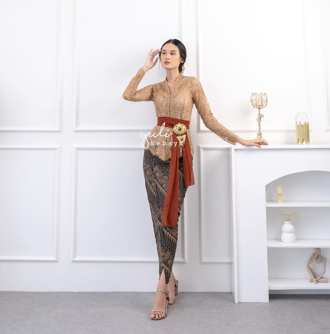 Kebaya Couple Set Full Set of Kebaya Dress and Men's - Etsy