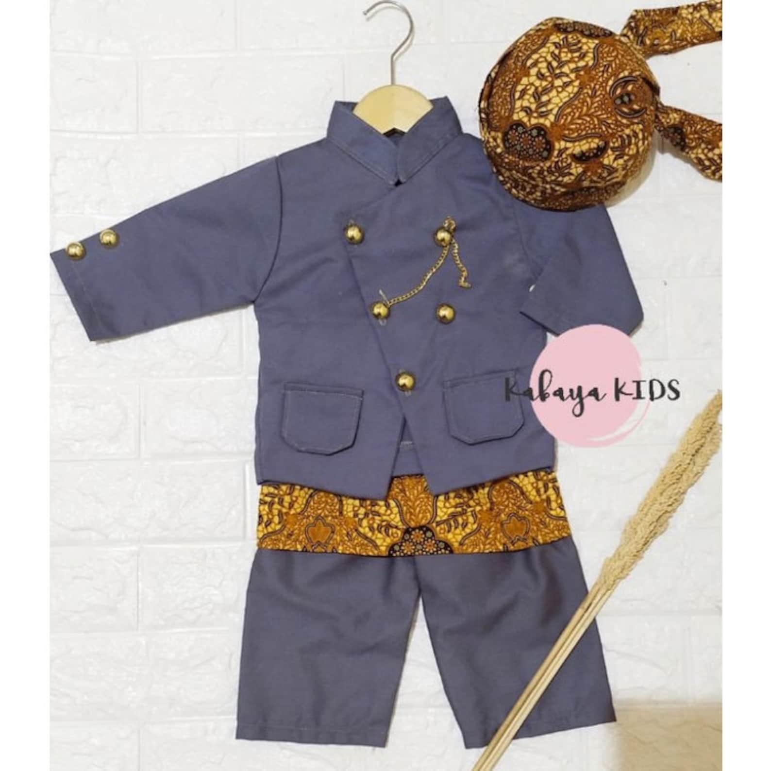 Batik Beskap: Organic Cotton Javanese Traditional Clothes for Boys - Etsy