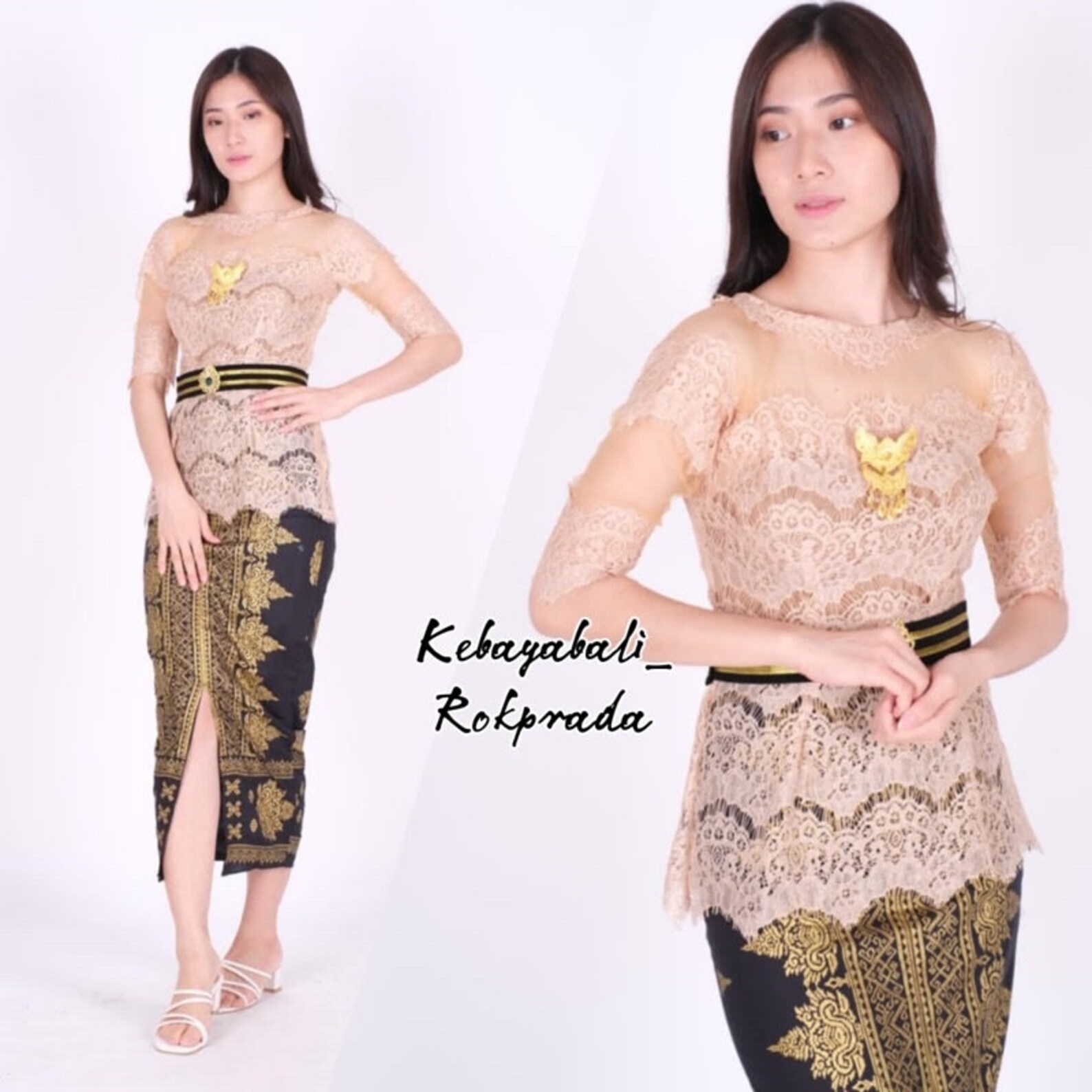 Kebaya Dress Complete Set for Wedding or Formal Event Made of Brocade ...