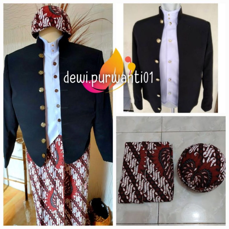 Javanese Men's Traditional Clothes Complete Set hewes - Etsy