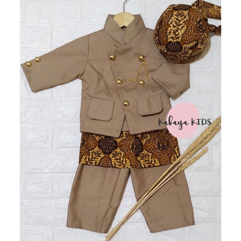 Batik Beskap: Organic Cotton Javanese Traditional Clothes for Boys - Etsy
