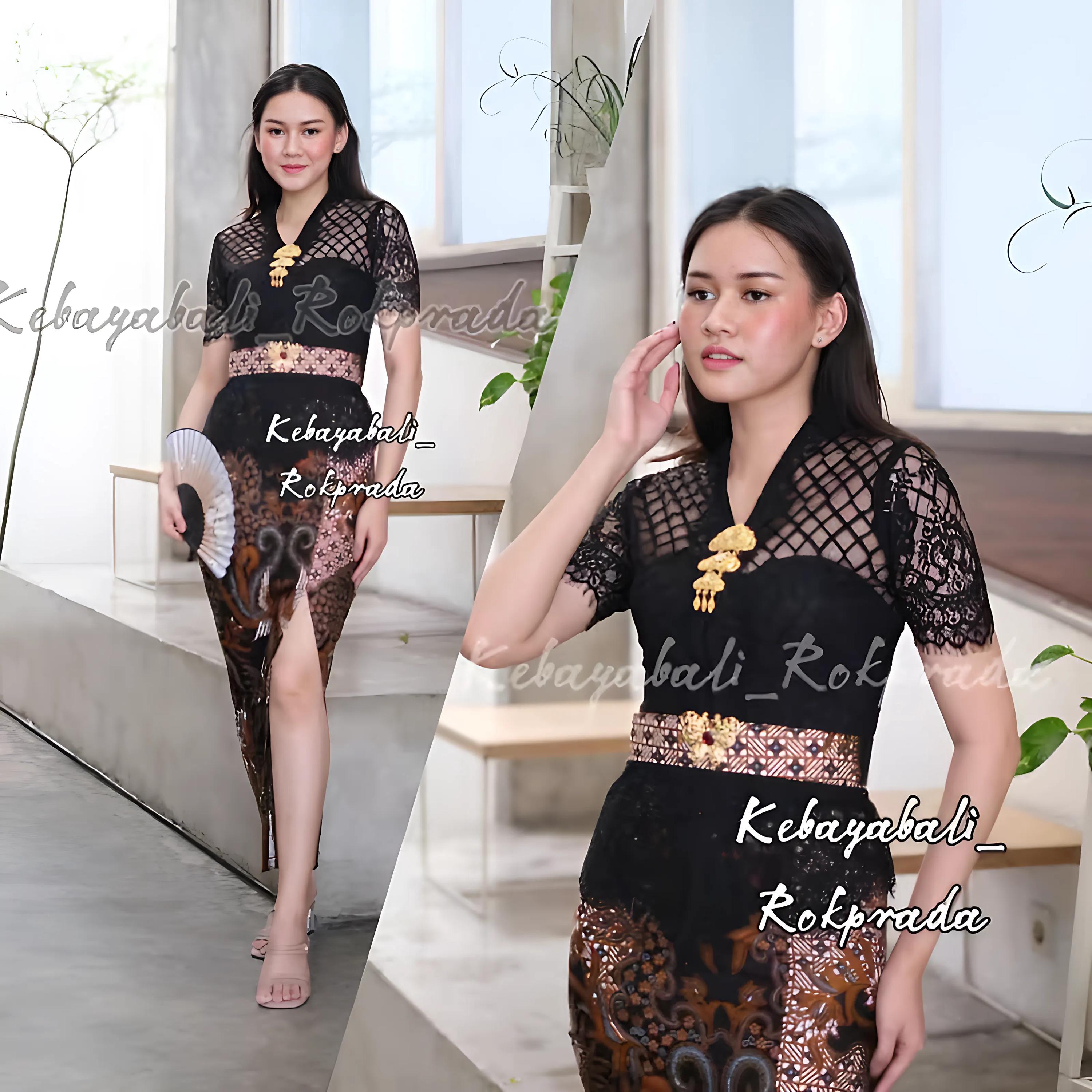 Kebaya Dress Complete Set for Weddings or Formal Event Made of Brocade ...