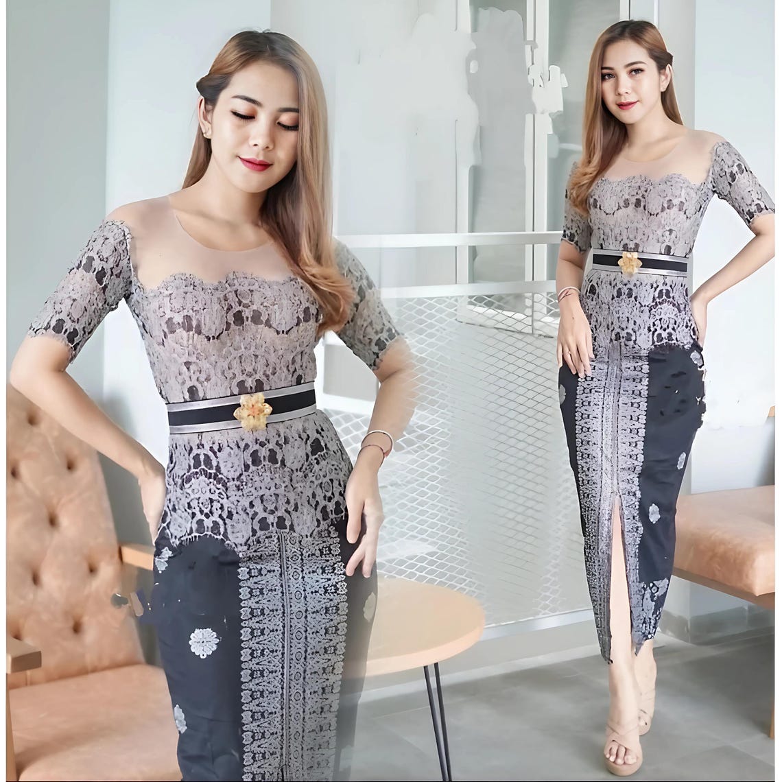 Kebaya Dress | Complete Set | for Wedding or Formal Event | Made of ...