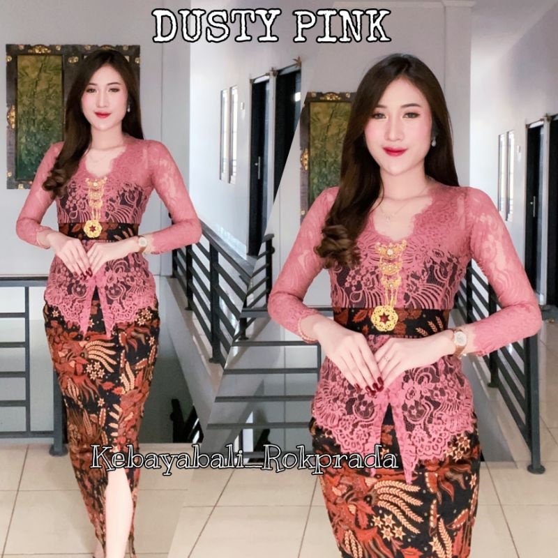 Kebaya Dress Complete Set for Weddings or Formal Event Made of Brocade ...