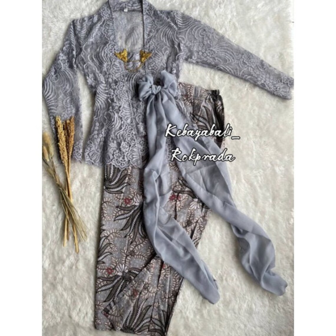 Kebaya Dress Complete Set for Weddings or Formal Event Made of Brocade ...