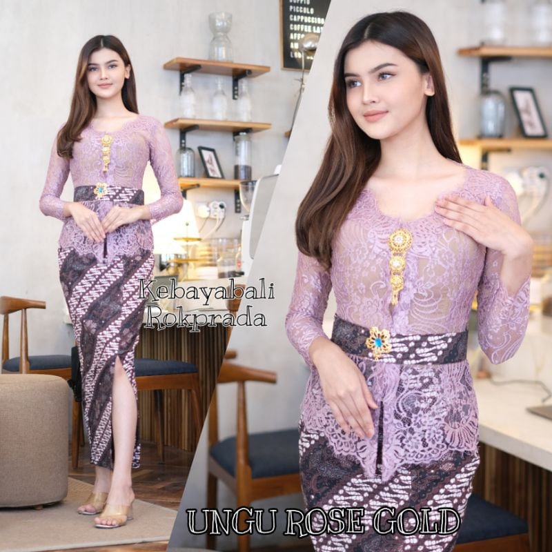 Kebaya Dress Complete Set for Weddings or Formal Event Made of Brocade ...