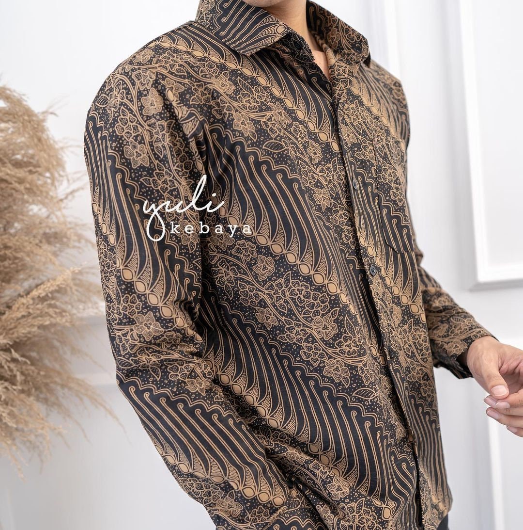 Kebaya Couple Set | Full Set of Kebaya Dress and Men's Batik Shirt ...
