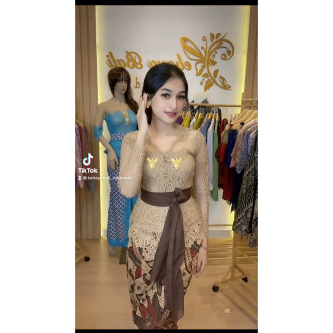 Kebaya Dress Complete Set for Weddings or Formal Event Made of Brocade ...